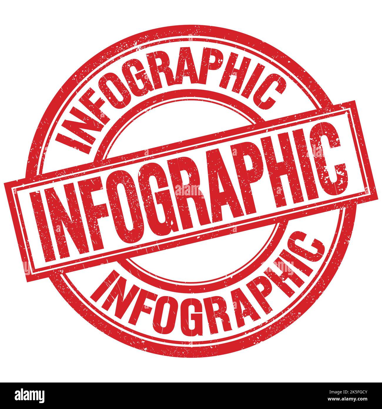 INFOGRAPHIC text written word on red round stamp sign Stock Photo - Alamy