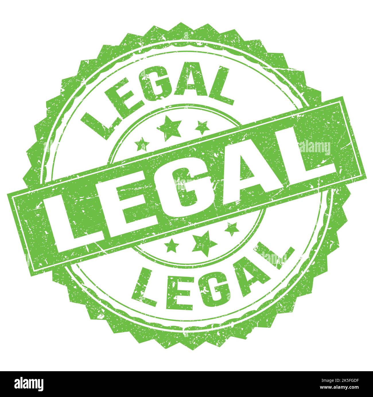 LEGAL text written on green round stamp sign Stock Photo - Alamy