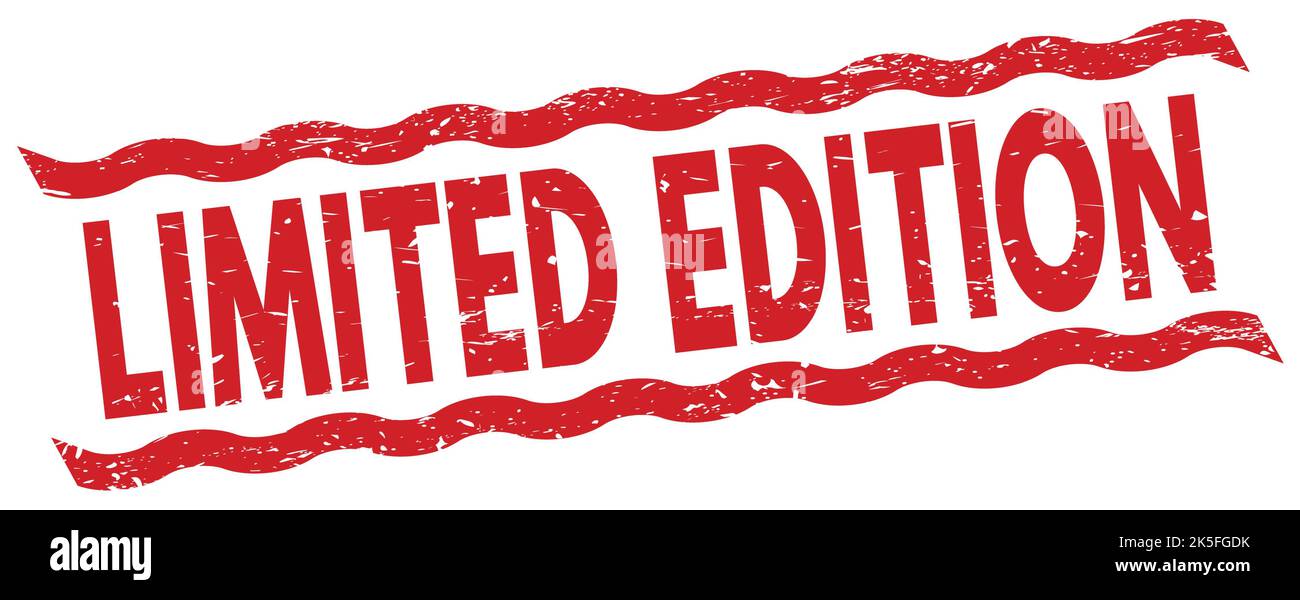LIMITED EDITION text written on red lines stamp sign Stock Photo - Alamy