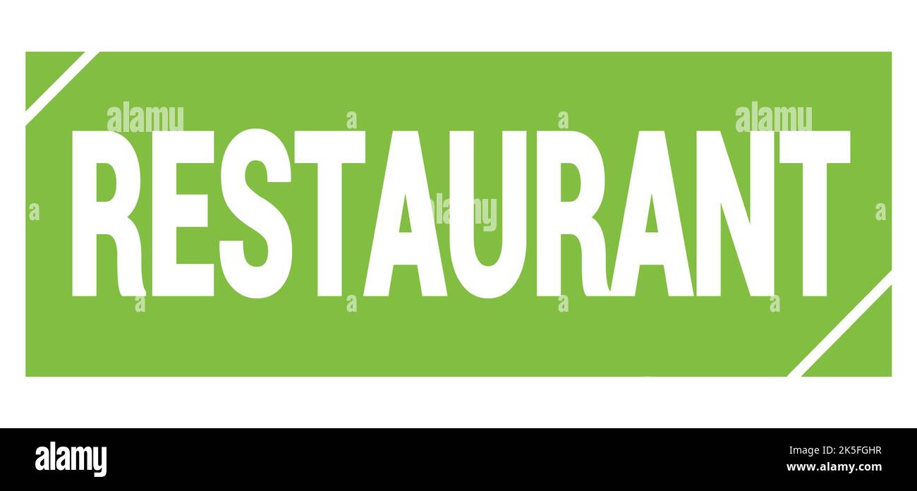 RESTAURANT text written on green grungy stamp sign Stock Photo - Alamy