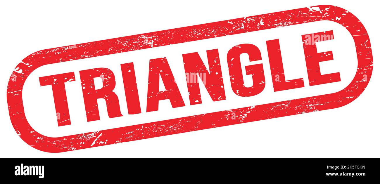 TRIANGLE, text on red rectangle stamp sign Stock Photo - Alamy