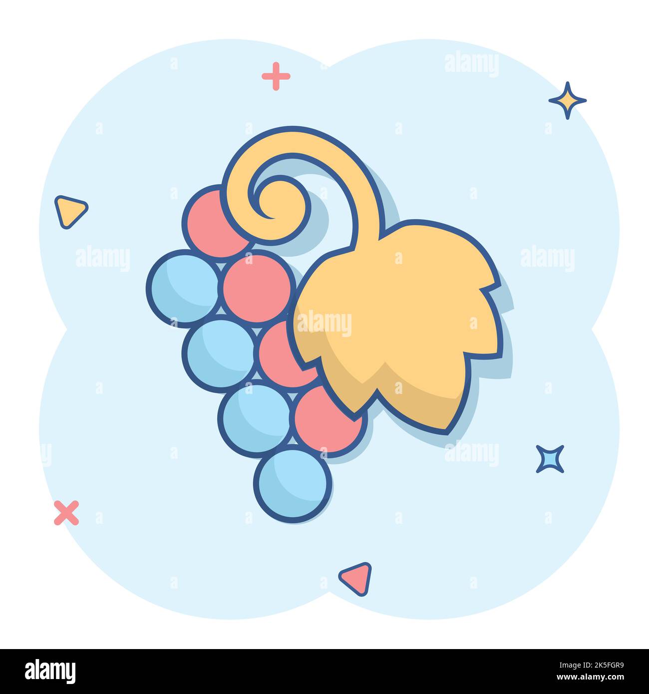 Grape Fruits Sign Icon In Comic Style Grapevine Vector Cartoon grape-fruits-sign-icon-in-comic-style-grapevine-vector-cartoon