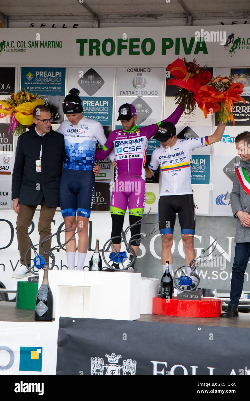 Il Podio: Martin Marcellisi (1st Bardiani CSF), Marco Frigo (2nd ...