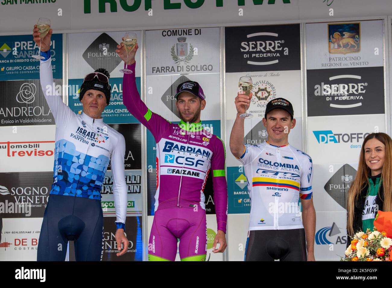 Il Podio: Martin Marcellisi (1st Bardiani CSF), Marco Frigo (2nd ...