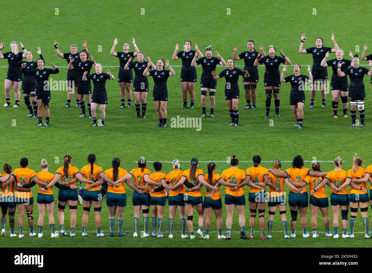 New Zealand perform the Haka before the Women's Rugby World Cup 2021 ...