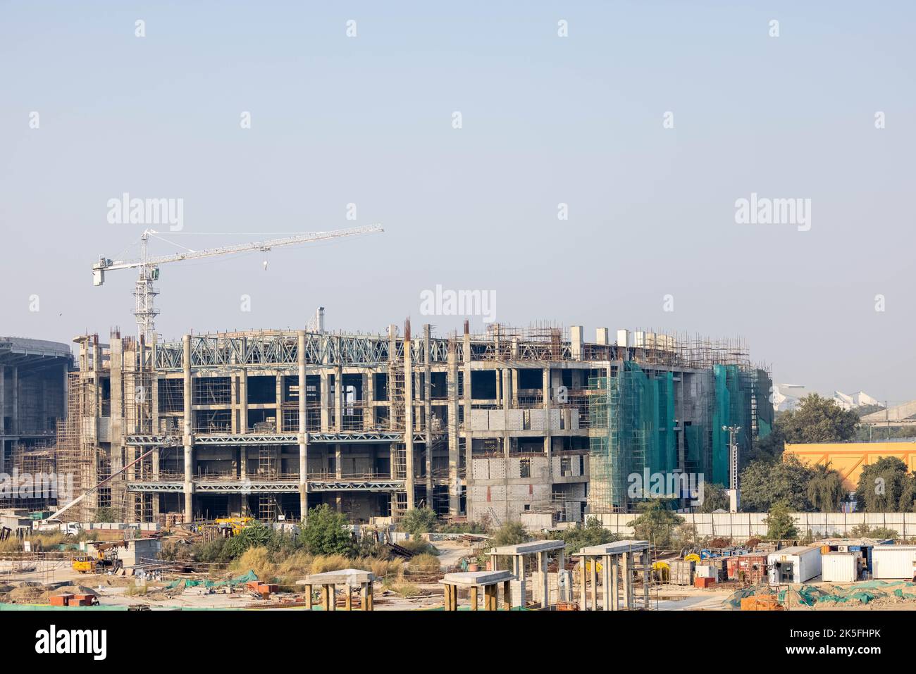 New Delhi, India, November 2021: Architecture of newly constructed ...