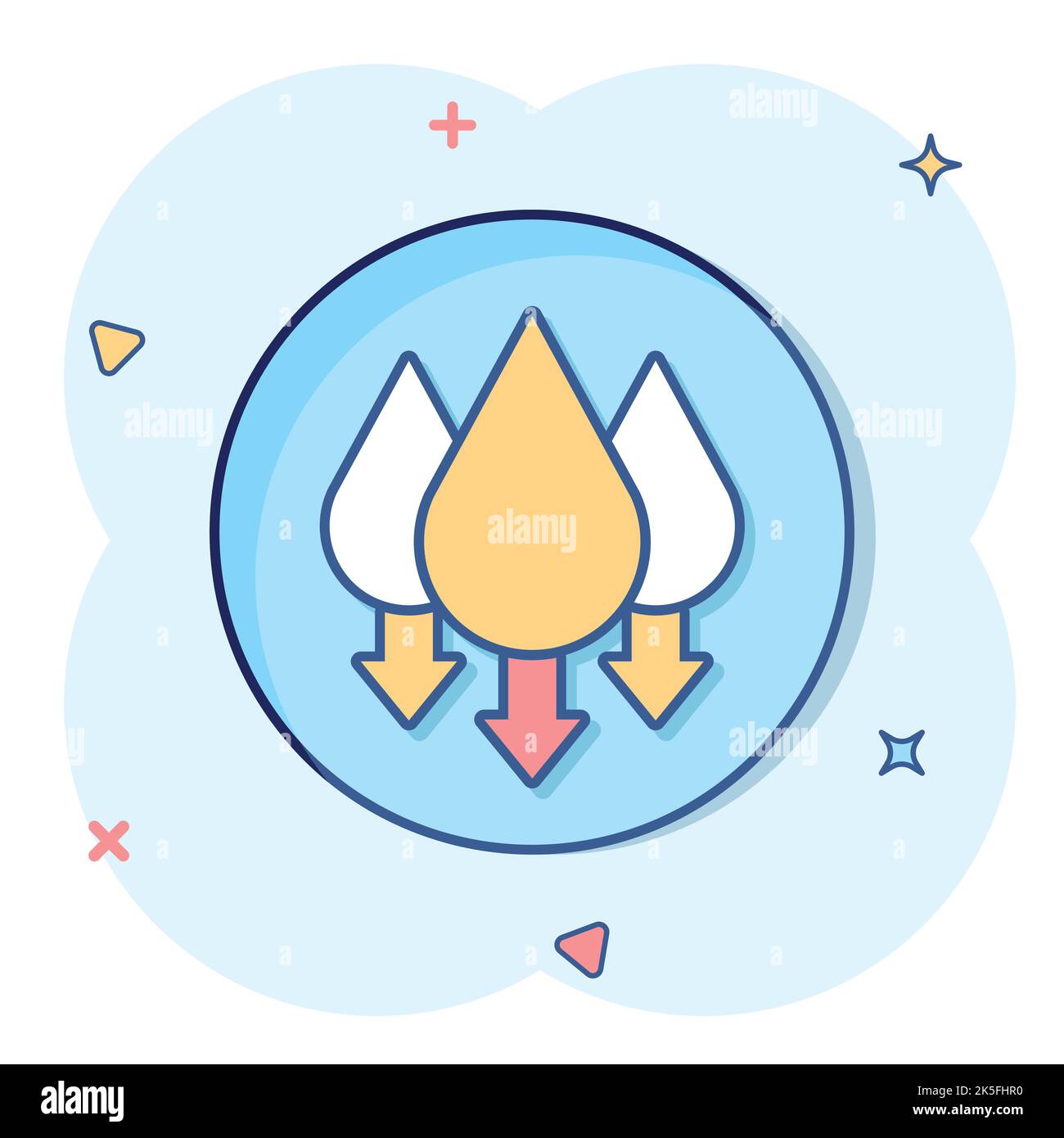 Humidity icon in comic style. Climate vector cartoon illustration on ...