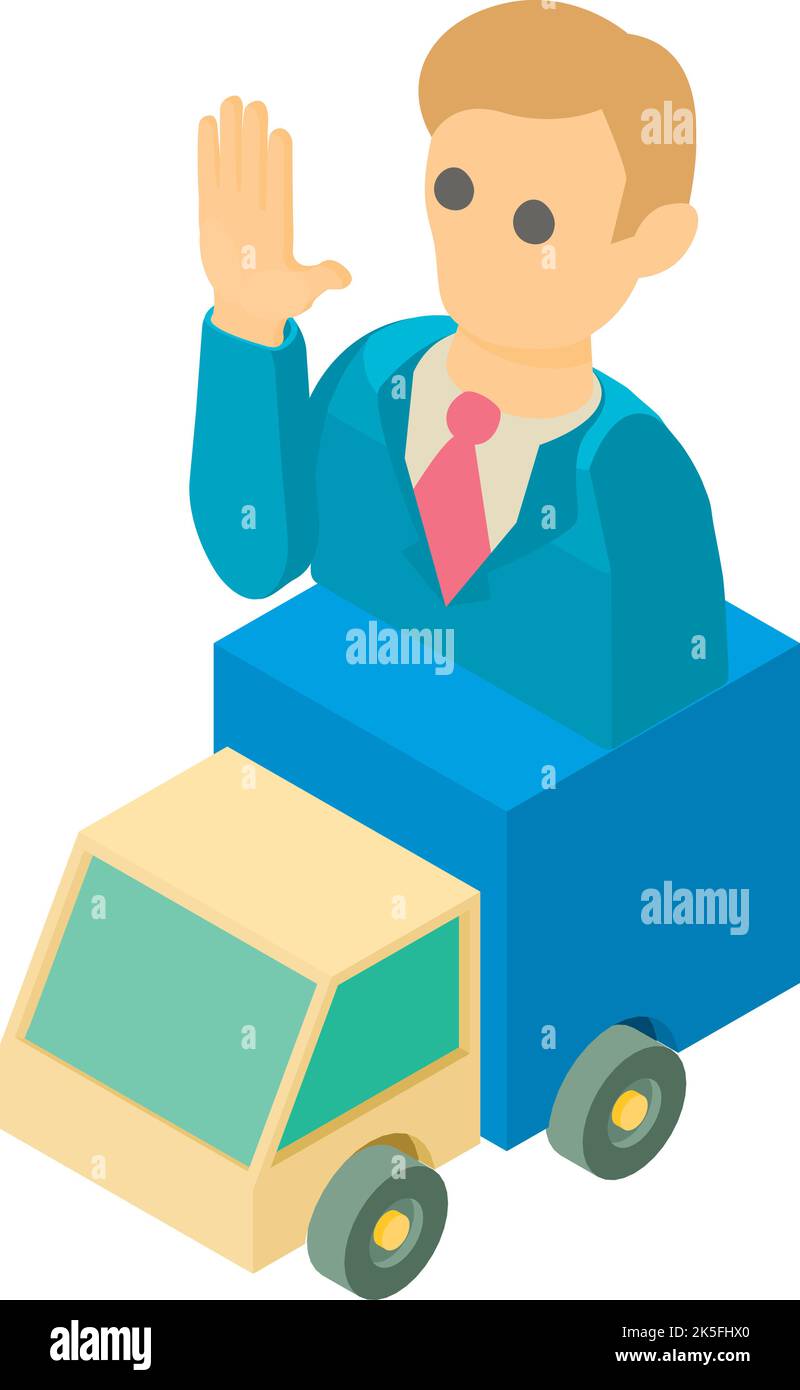 Electoral campaign icon isometric vector. Male election candidate ...