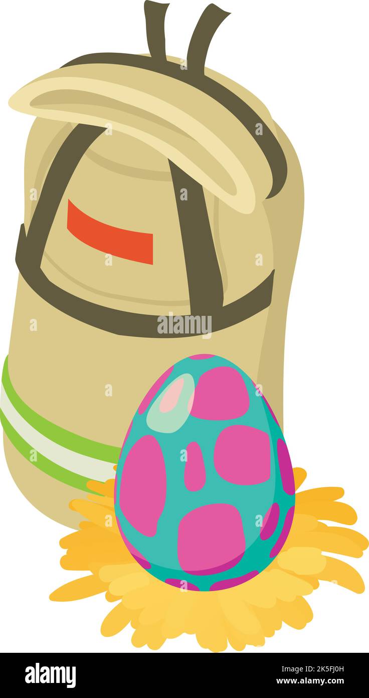 Paleontology concept icon isometric vector. Touristic backpack ...