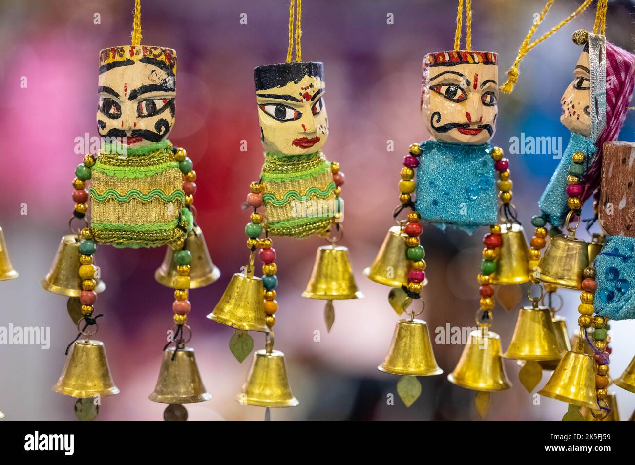 Handmade colorful souvenir on display for sale at trade fair in new ...