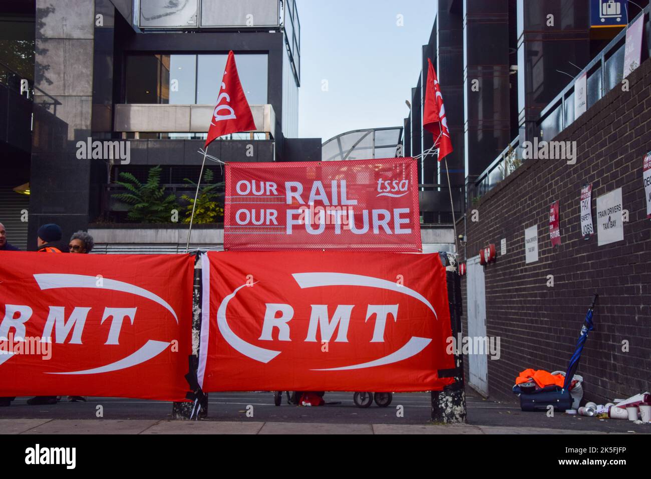 London, England, UK. 8th Oct, 2022. RMT (Rail, Maritime and Transport ...