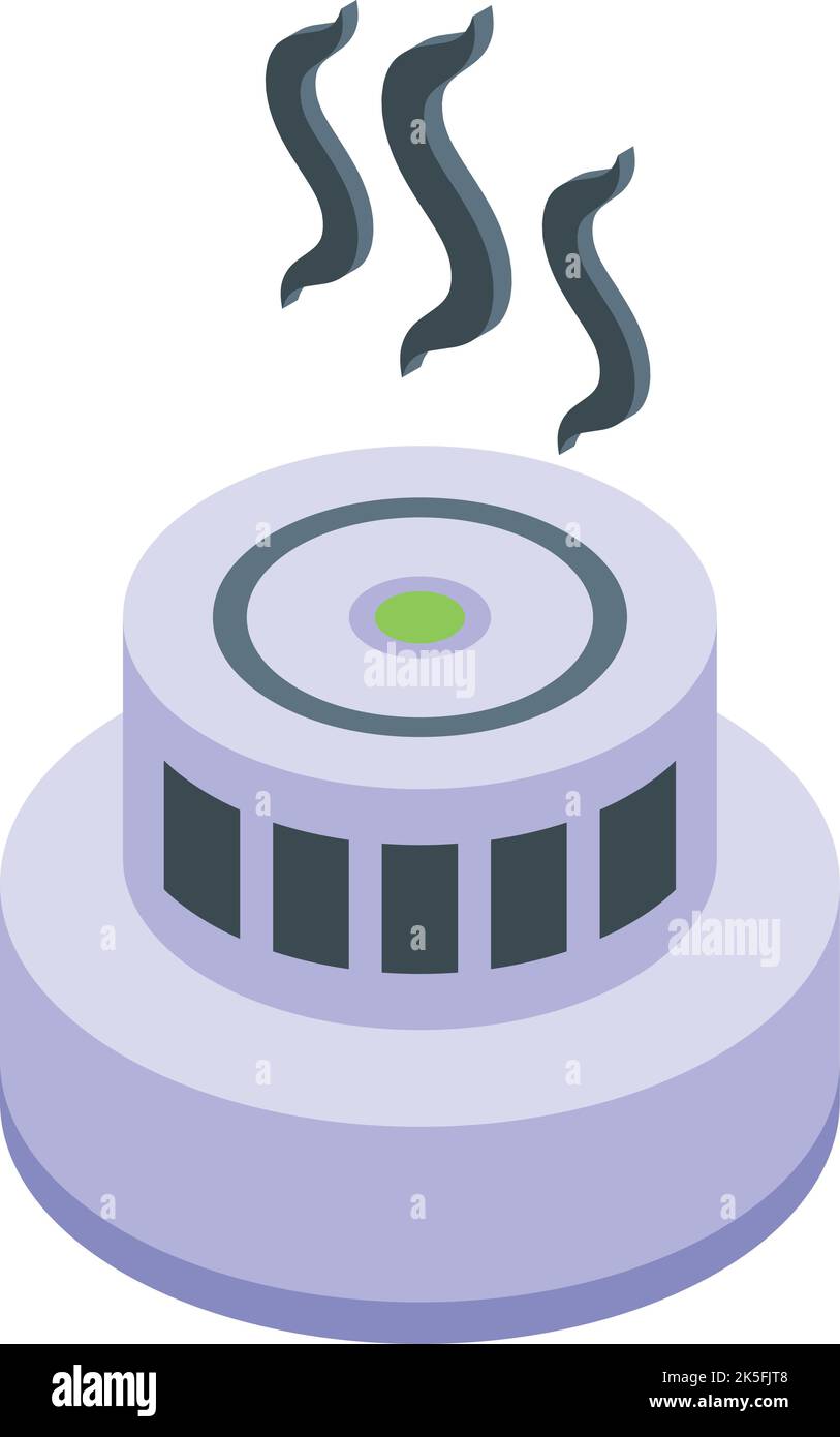 Smoke sensor icon isometric vector. Fire alarm. Safety home Stock ...