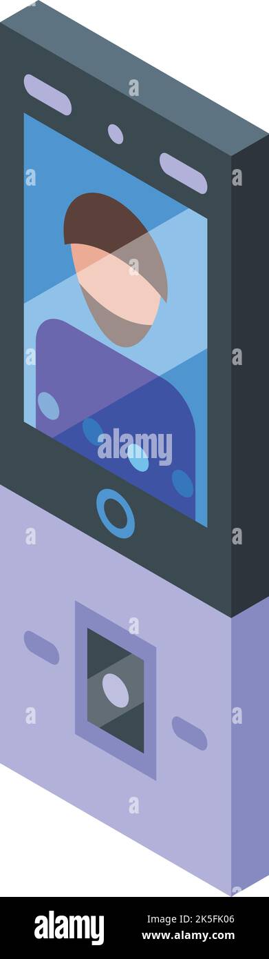 Security intercom icon isometric vector. Video door. Phone system Stock ...