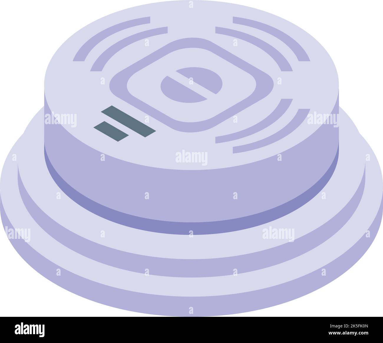 Safety smoke detector icon isometric vector. Fire alarm. Home sensor ...