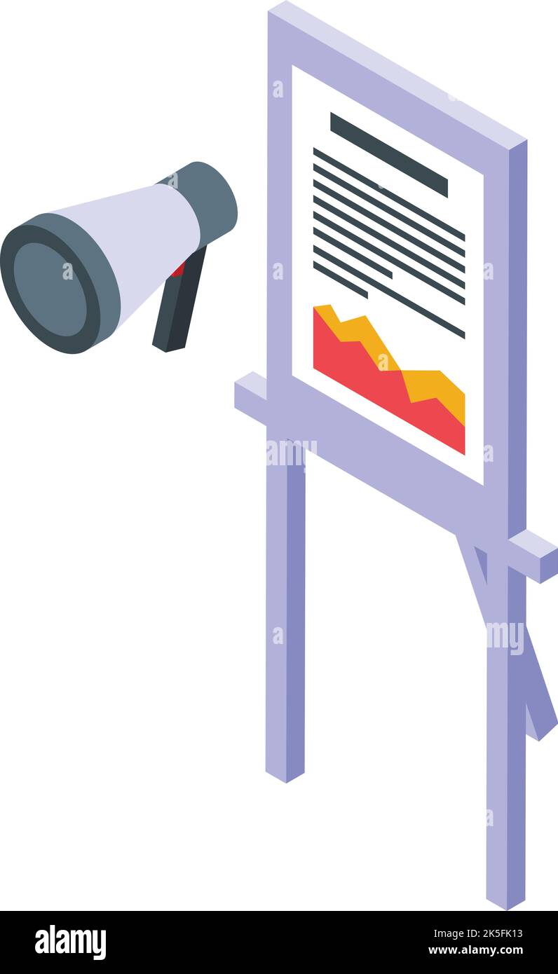 Megaphone marketing icon isometric vector. Service feedback. Mind ...
