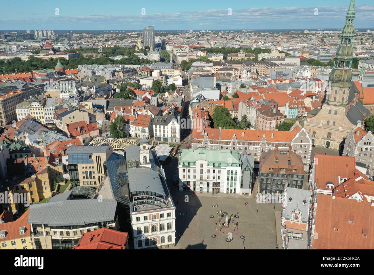 The old town with beautiful colorful buildings in Riga, Latvia. Tourism ...