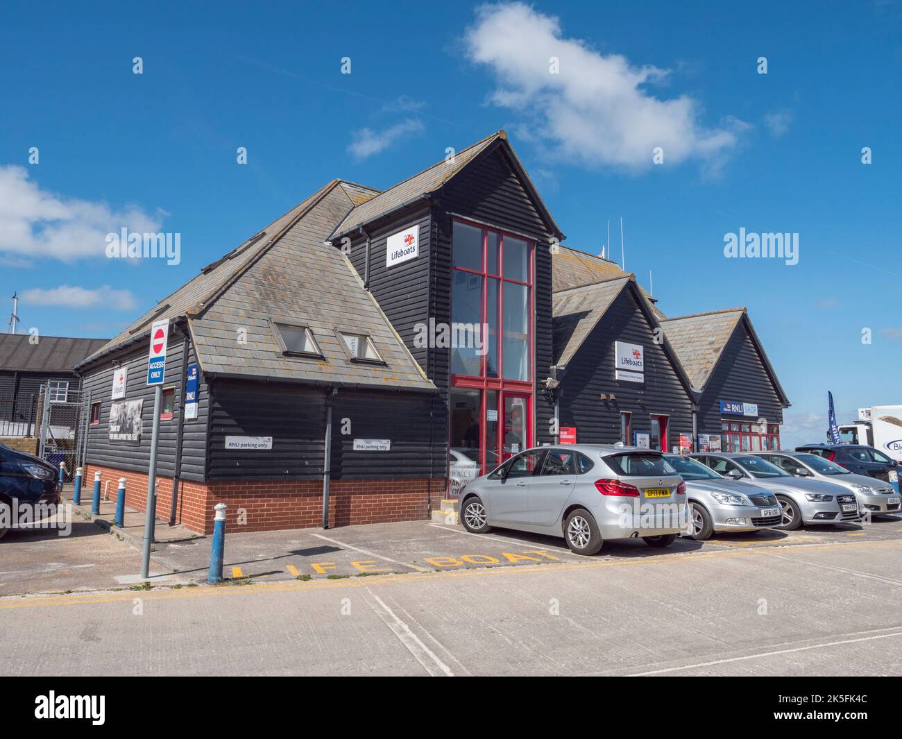 Whitstable Lifeboat Station (RNLI) on the seafront at Whitstable, Kent ...