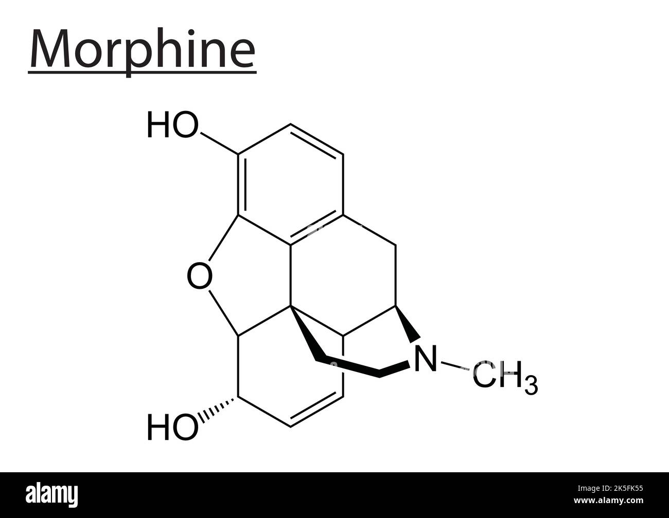 Morphine Molecular Structure Vector Skeletal Formula Stock Vector Image And Art Alamy