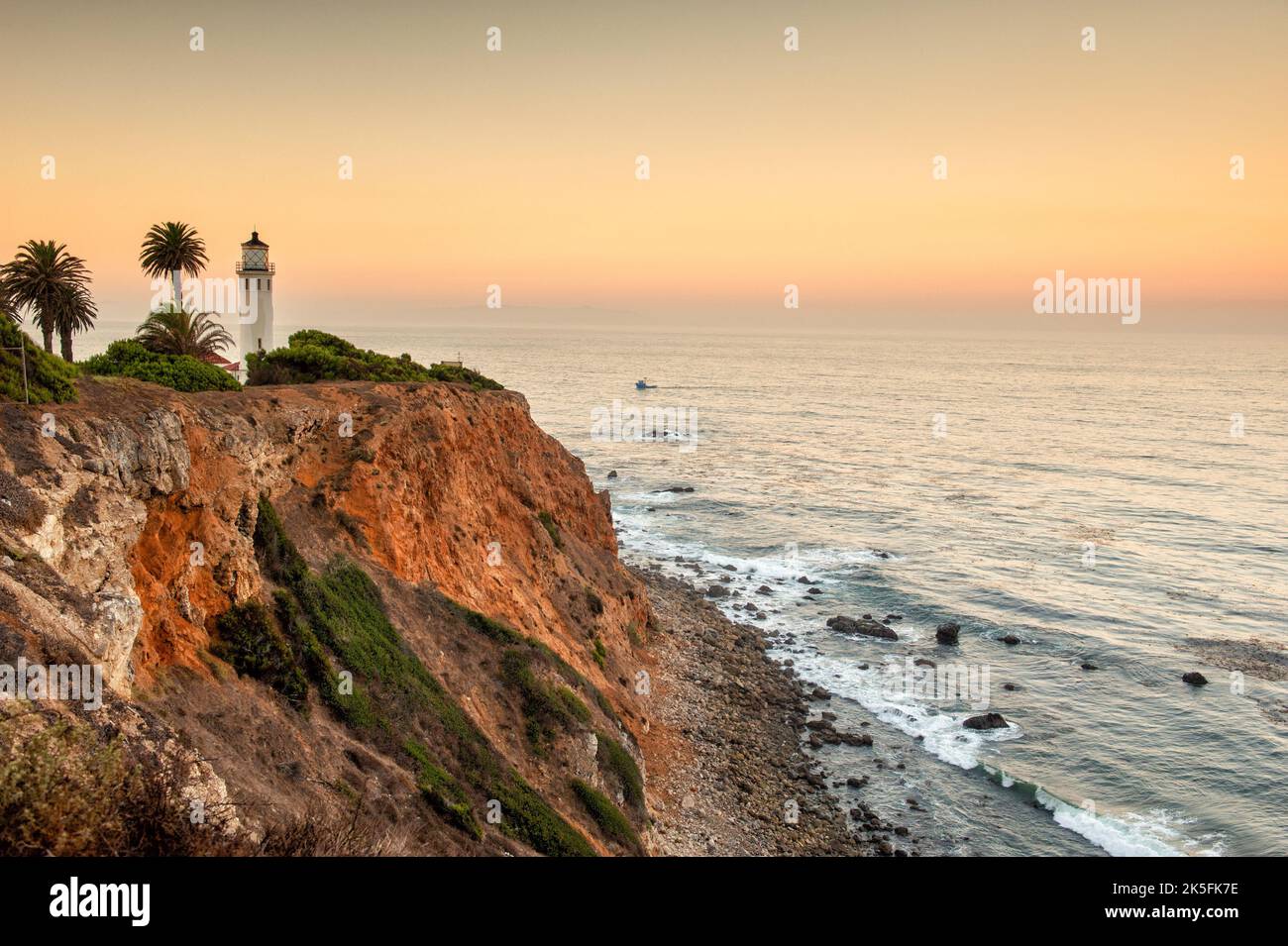 Sunrise at Point Vicente Lighthouse in Palos Verdes, Los Angeles, CA Stock Photo - Alamy