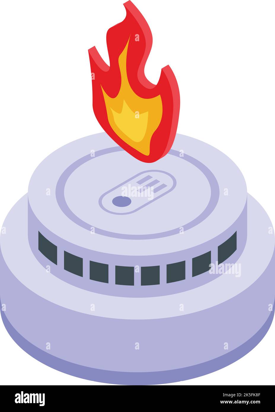 Smoke detector icon isometric vector. Fire alarm. Home sensor Stock ...