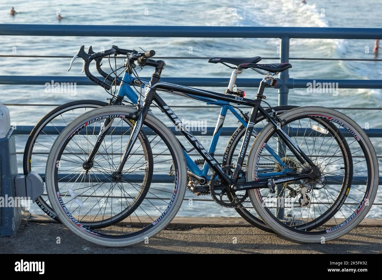 Bicycles on Santa Monica Pier in Los Angeles, CA Stock Photo - Alamy