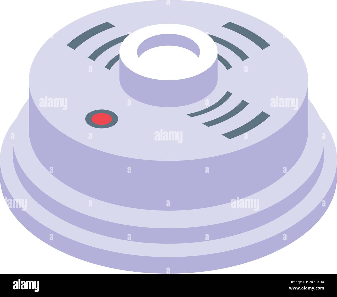 Home smoke detector icon isometric vector. Fire alarm. Carbon safety ...