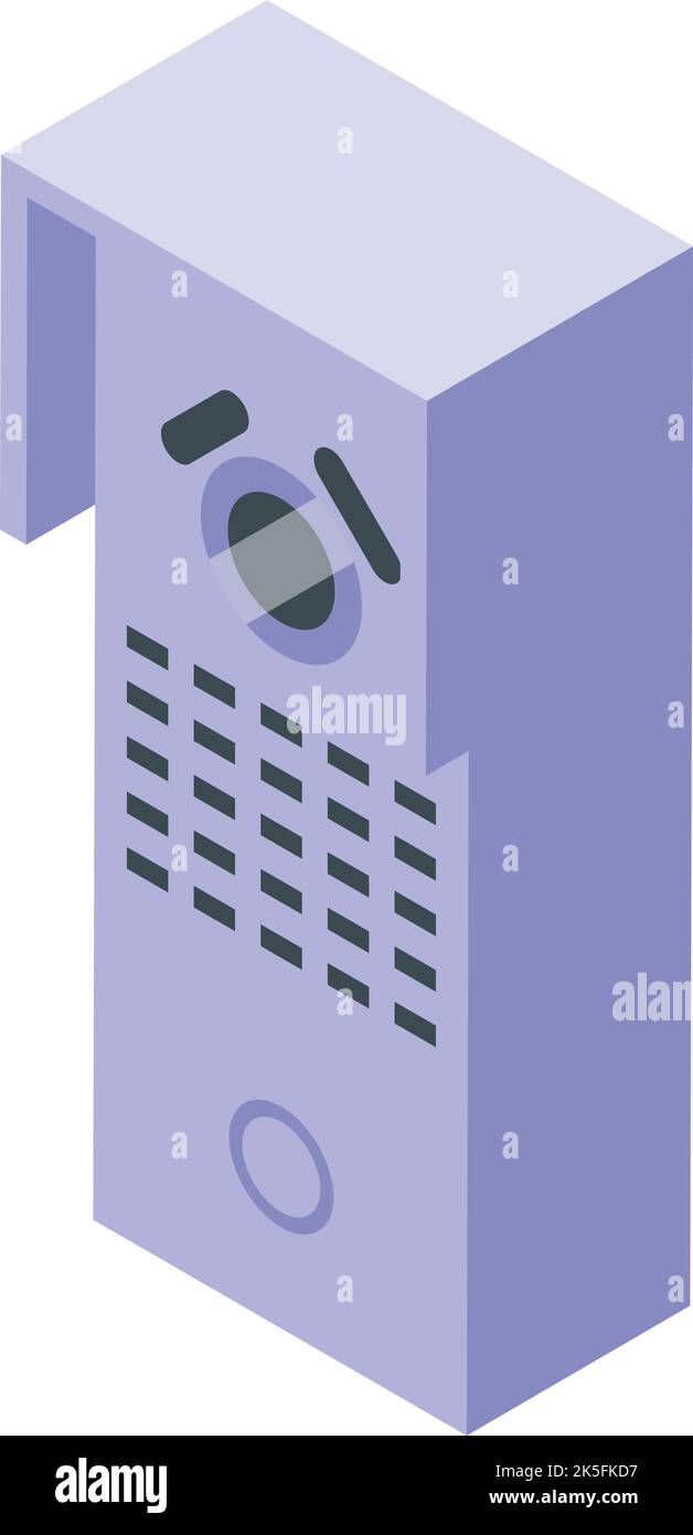 Apartment intercom icon isometric vector. Video door. Phone system ...