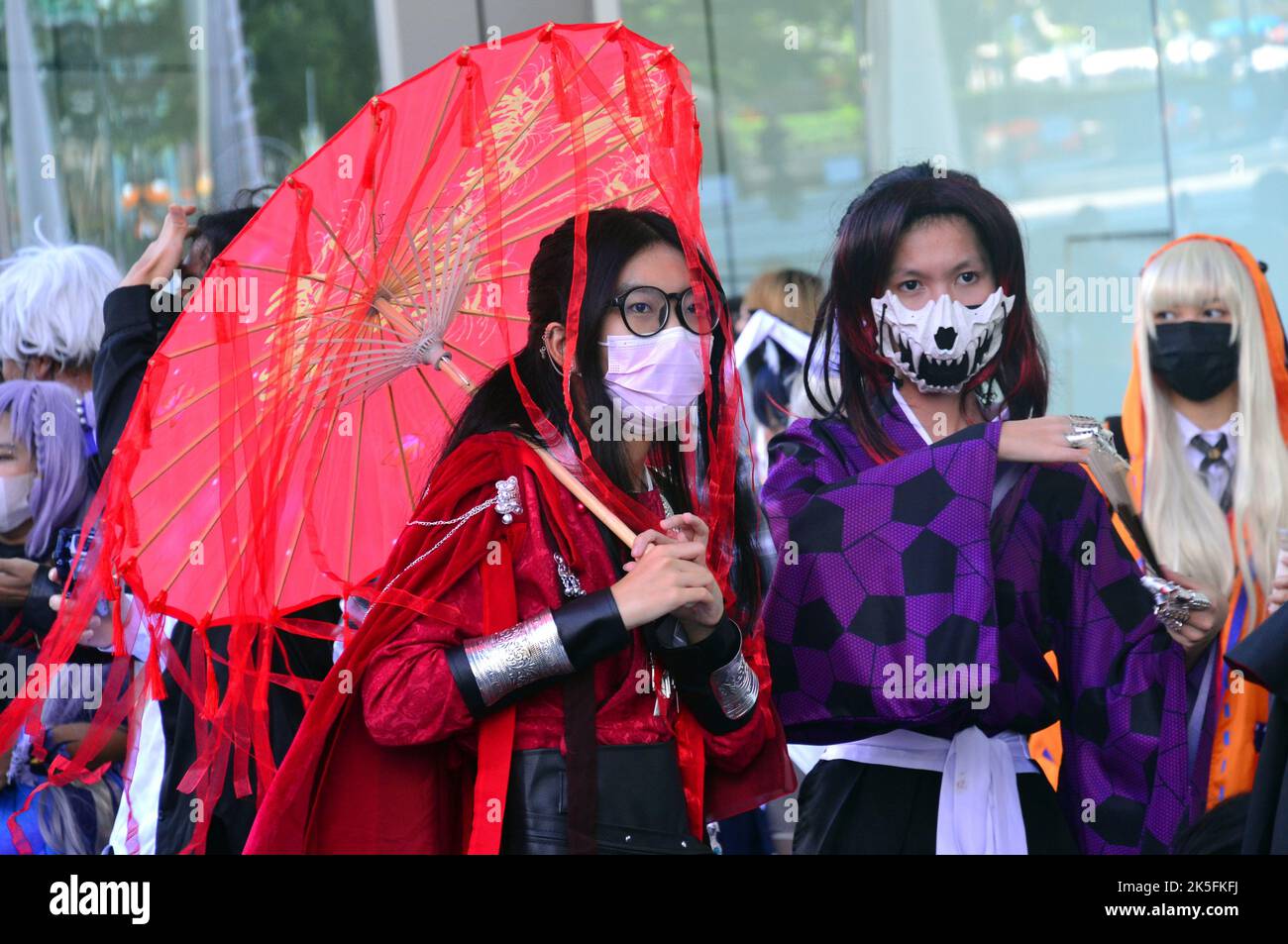 Young people participate in the Cosplay parade at the 'J-trends in town ...