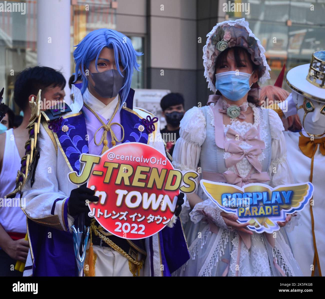 Young people participate in the Cosplay parade at the 'J-trends in town ...