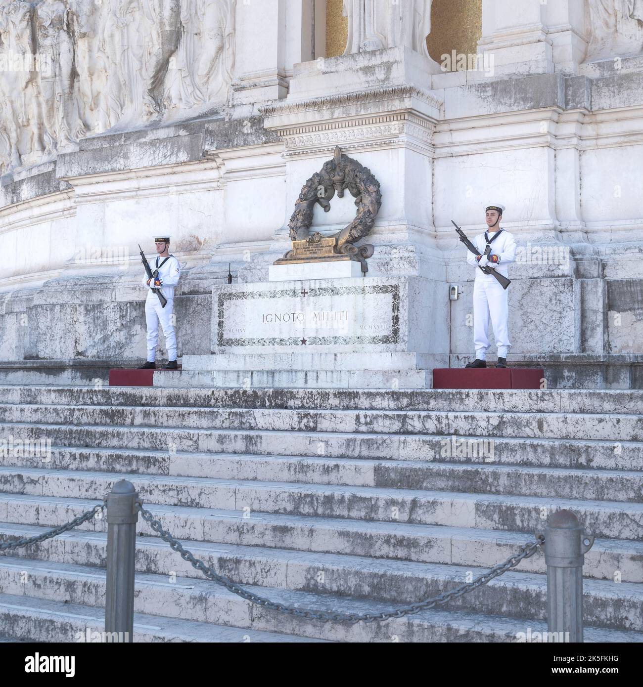 Soldiers guarding the Tomb of the Unknown Soldier. The Victor Emmanuel ...