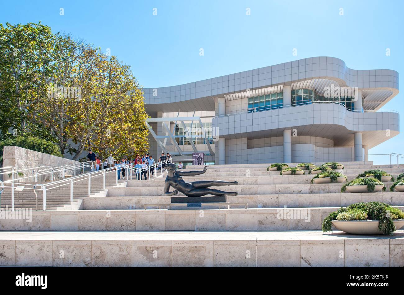 The Getty Center located in Brentwood overlooking Los Angeles is famous ...