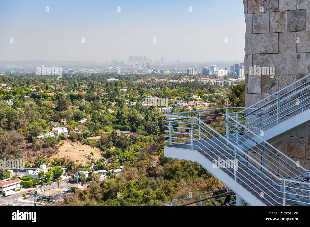 The Getty Center located in Brentwood overlooking Los Angeles is famous ...