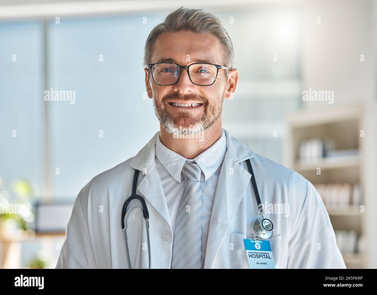 Doctor, smile and office working at hospital, clinic or medical ...