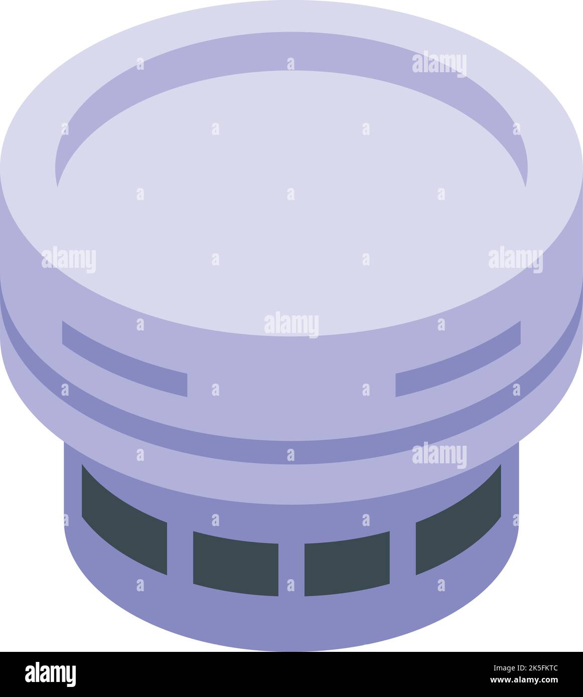Smoke detector security icon isometric vector. Fire alarm. Battery ...