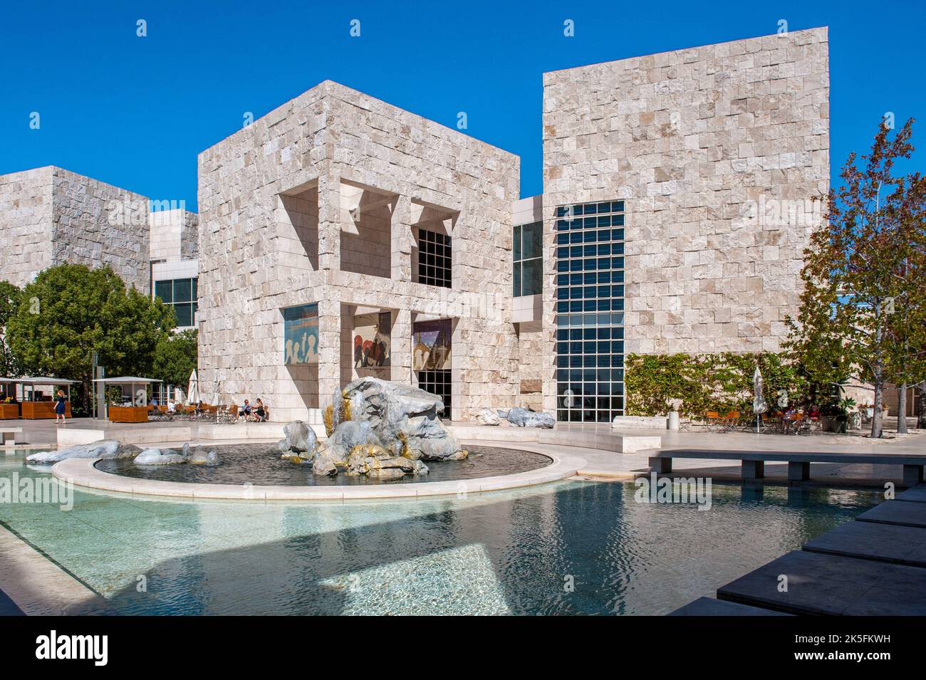The Getty Center located in Brentwood overlooking Los Angeles is famous ...