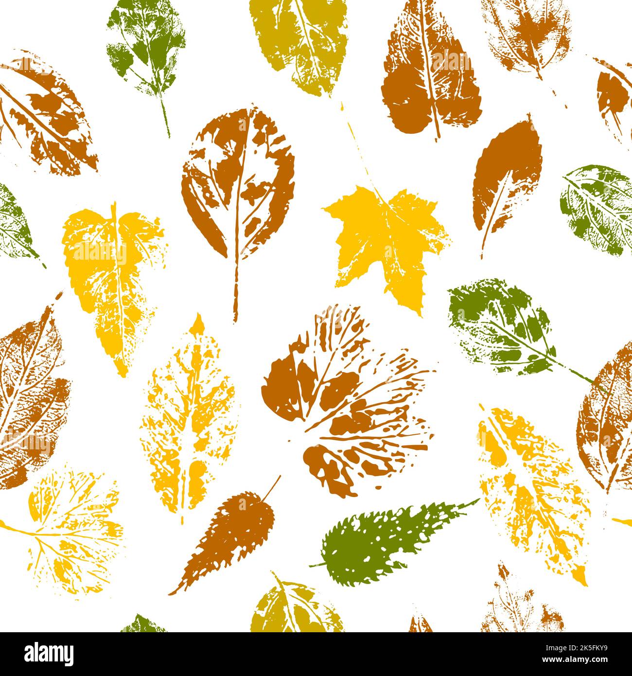 Autumn leaves background. Seamless pattern. Vector illustration. Fall ...