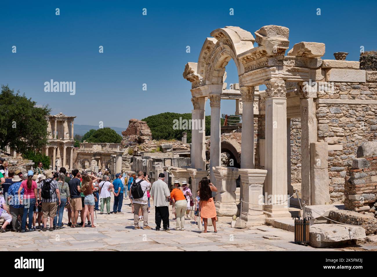 Curetes street and temple of Hadrian in Ephesus Archaeological Site ...