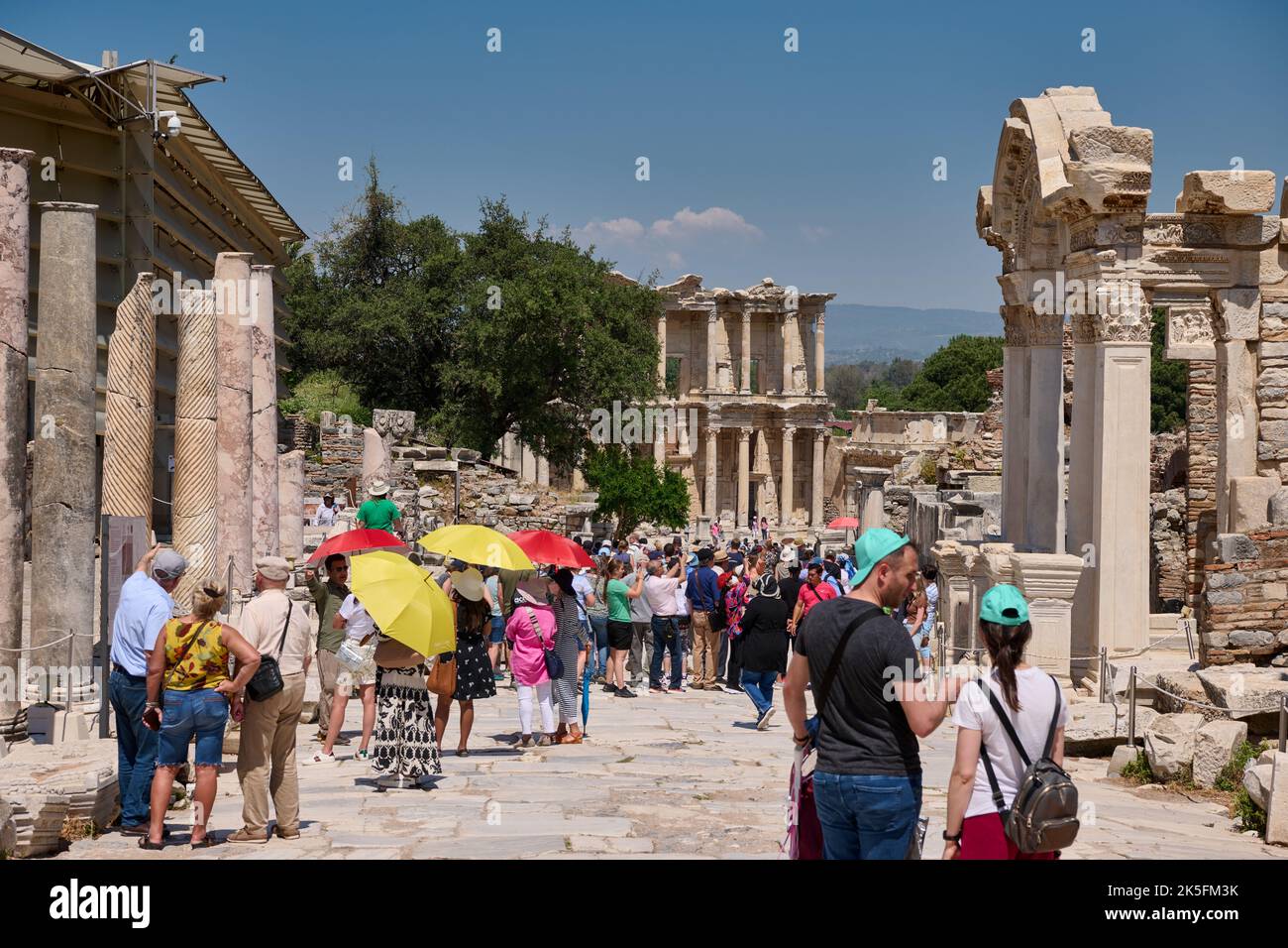 Curetes street and temple of Hadrian in Ephesus Archaeological Site ...