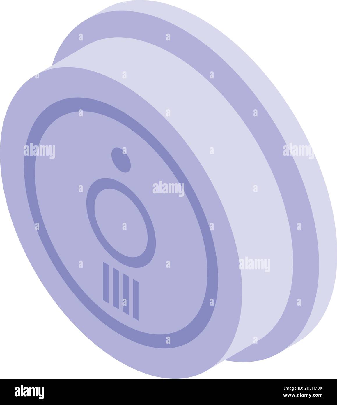 Ceiling smoke detector icon isometric vector. Fire alarm. Home safety ...