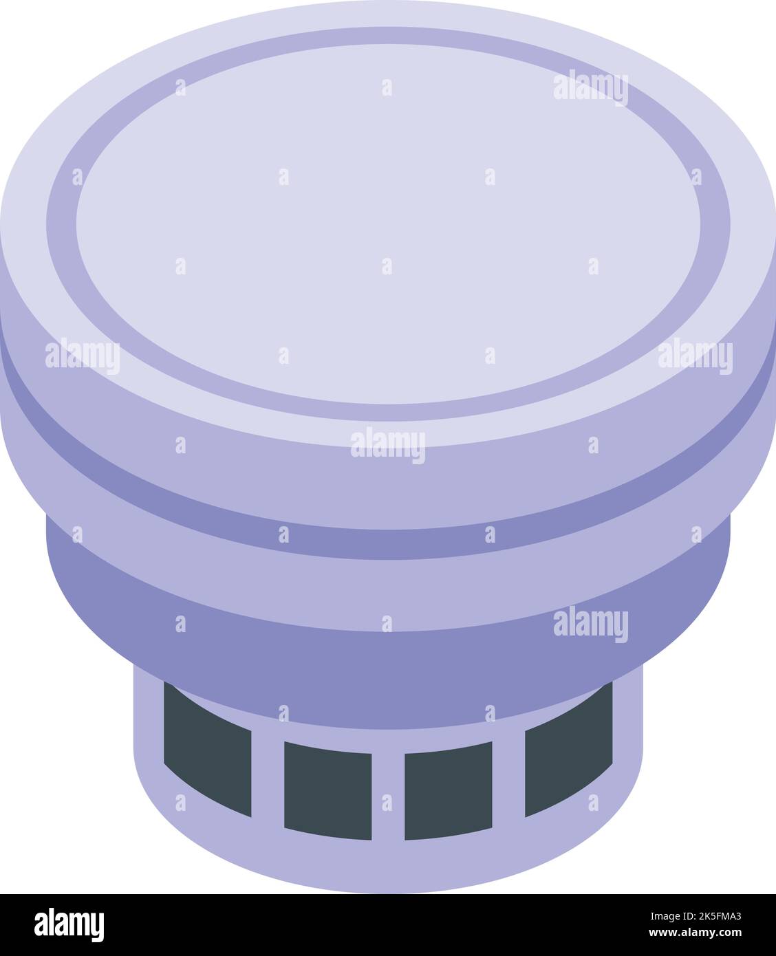 Danger smoke detector icon isometric vector. Fire alarm. Home safety ...