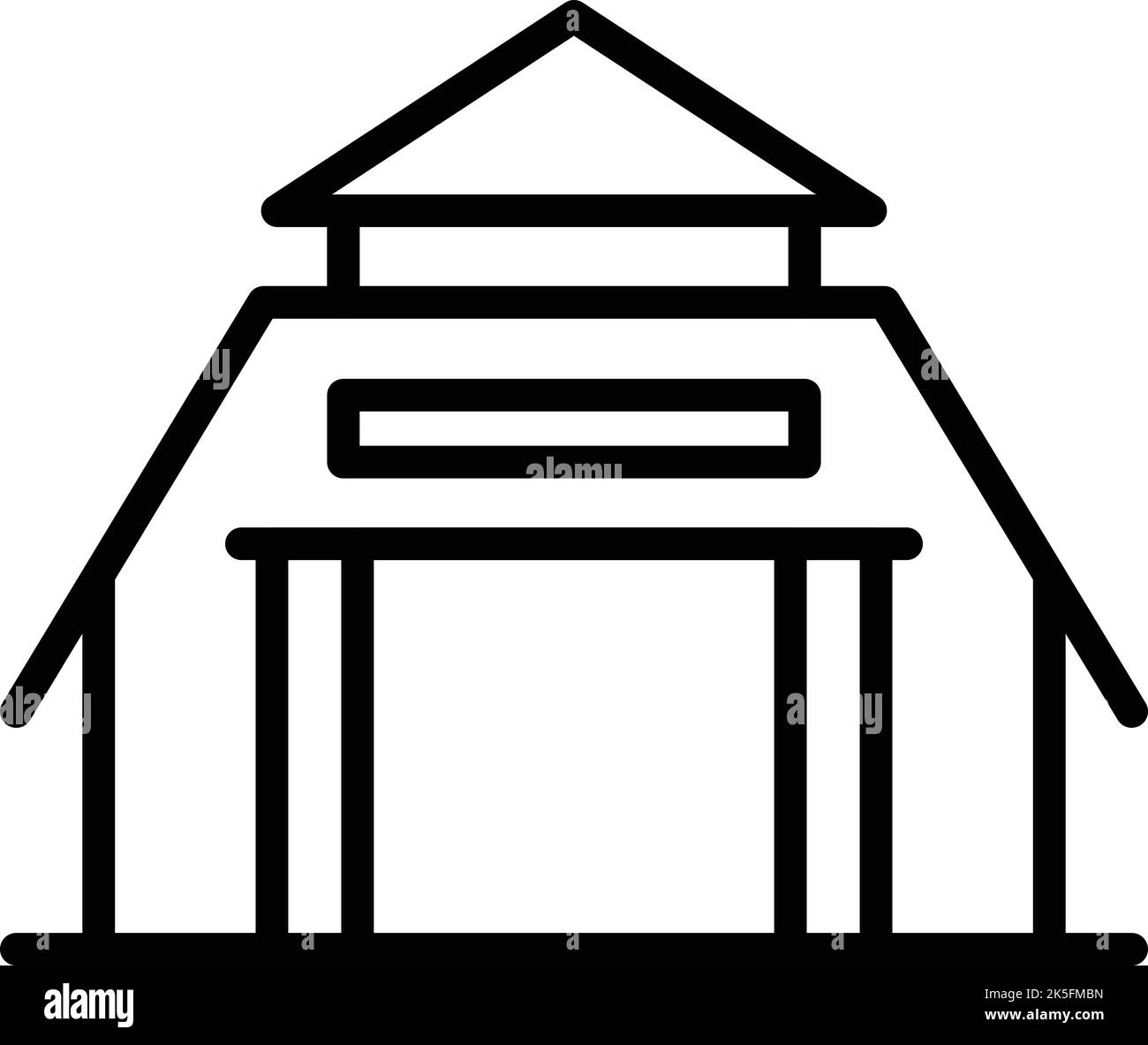 Farm house icon outline vector. Cow breed. Milk dairy Stock Vector ...