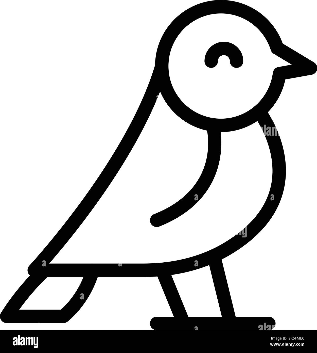 Branch sparrow icon outline vector. Flight bird. Cute tree Stock Vector ...