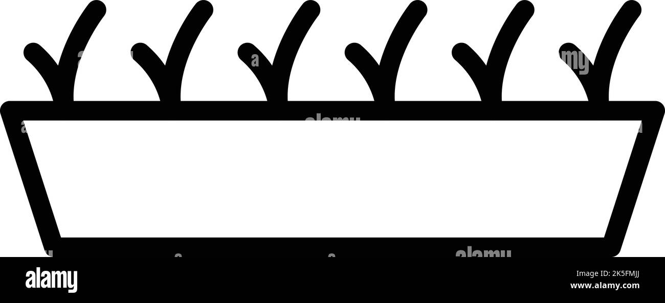 Plant pot icon outline vector. Cow cattle. Dairy animal Stock Vector ...