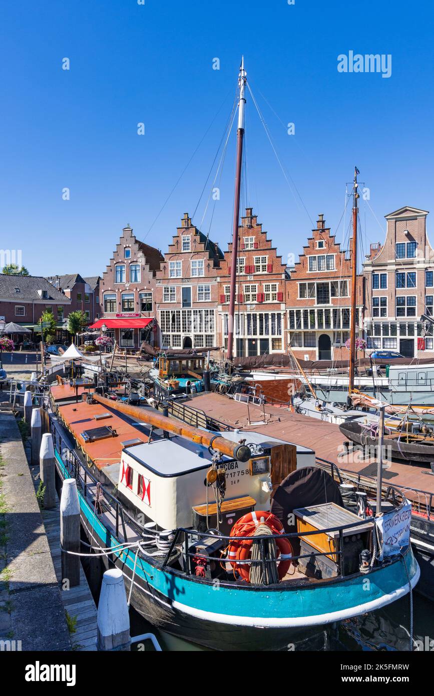 Hoorn The Netherlands - August 11, 2022: Cityscape of Hoorn with canal ...