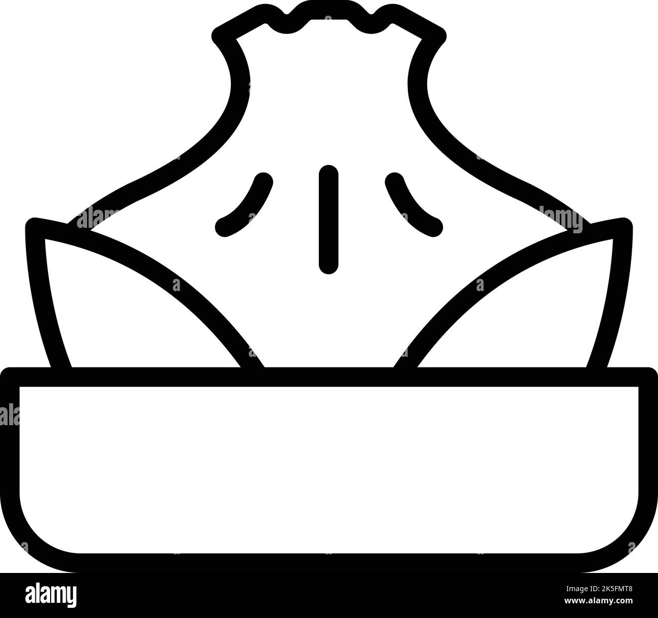 Bao baozi icon outline vector. Bun food. Chinese steam Stock Vector ...
