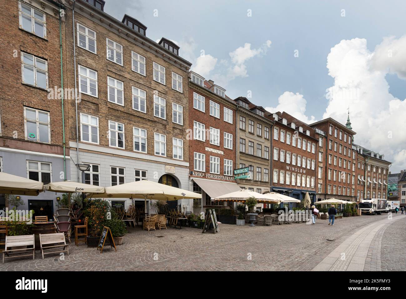 Copenhagen, Denmark. October 2022. View of the typical houses in the ...
