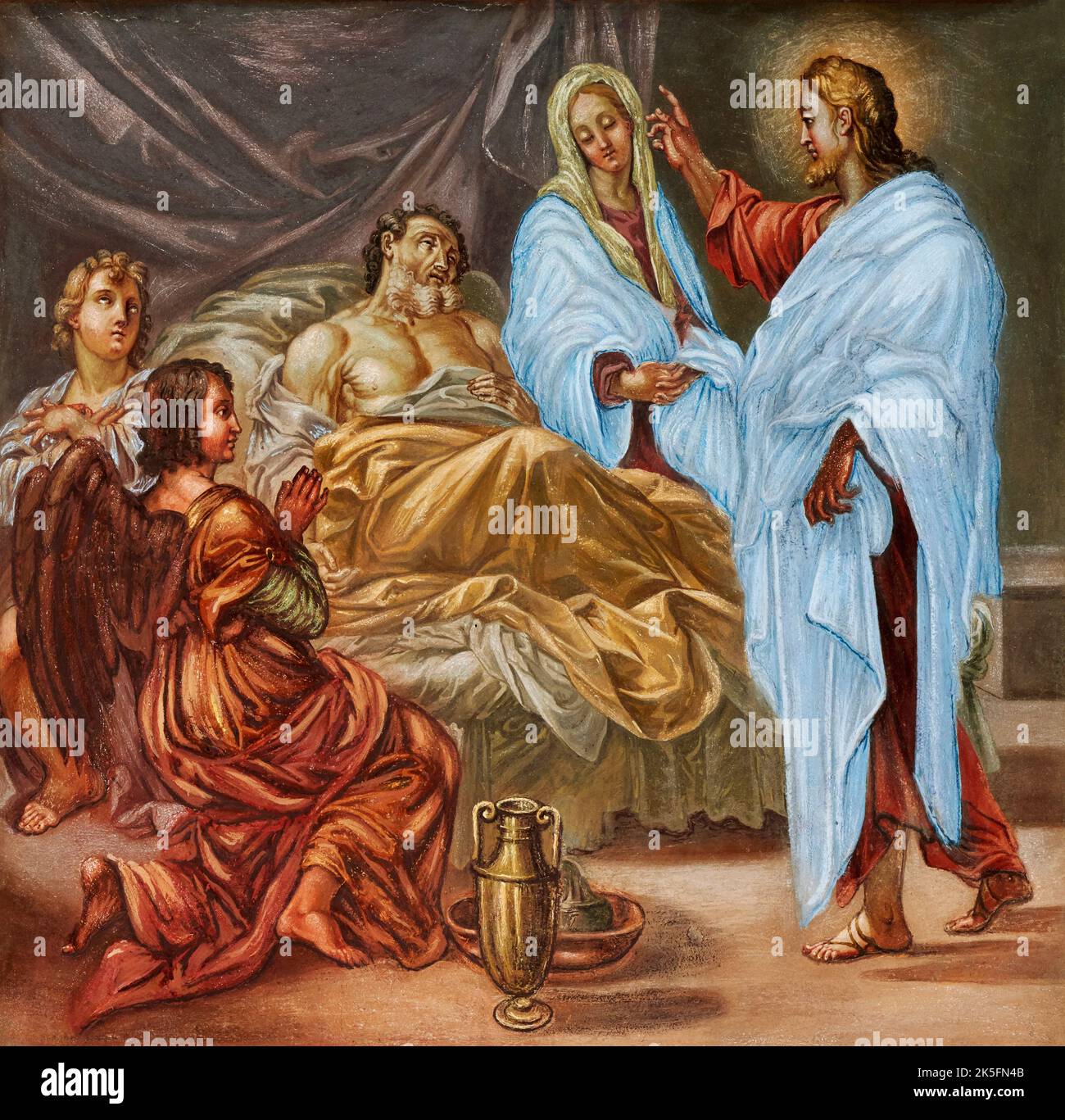 Transito di San Giuseppe - affresco - Lorenzo Peretti - 1831 - Cressa ...