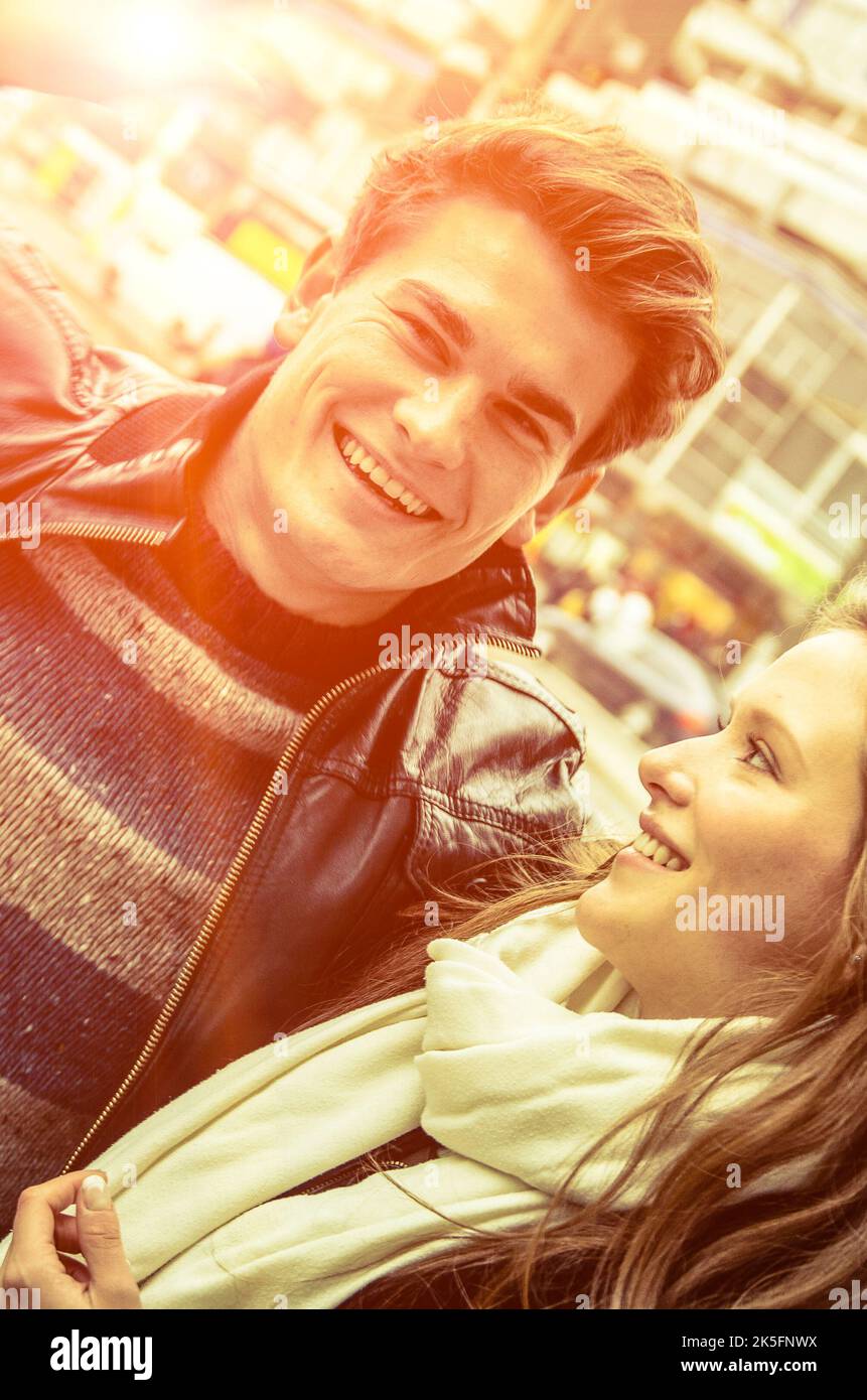 Couple in love - Beginning of a Love Story Stock Photo - Alamy