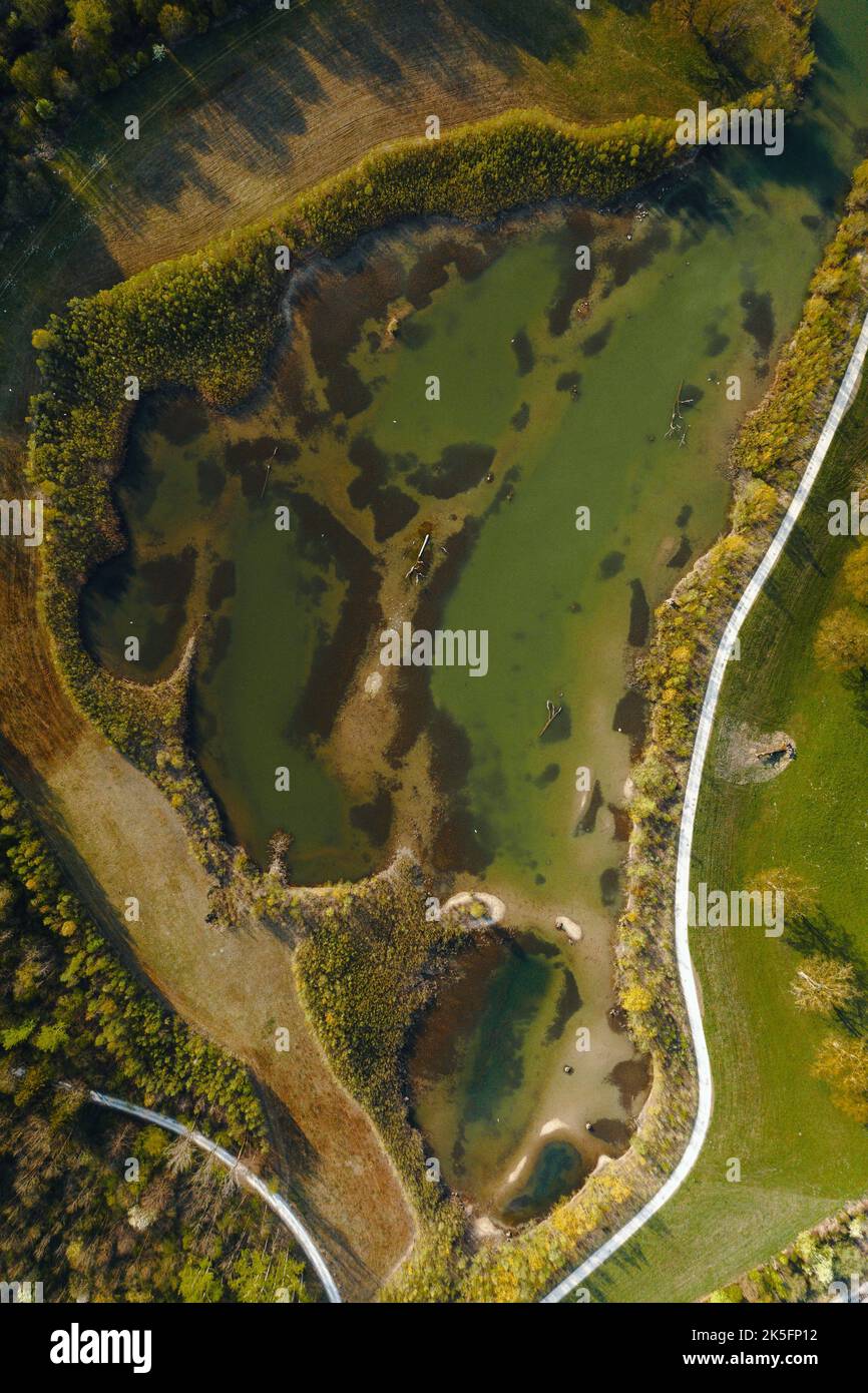 An aerial view of Gruner See in Styria, Austria Stock Photo - Alamy