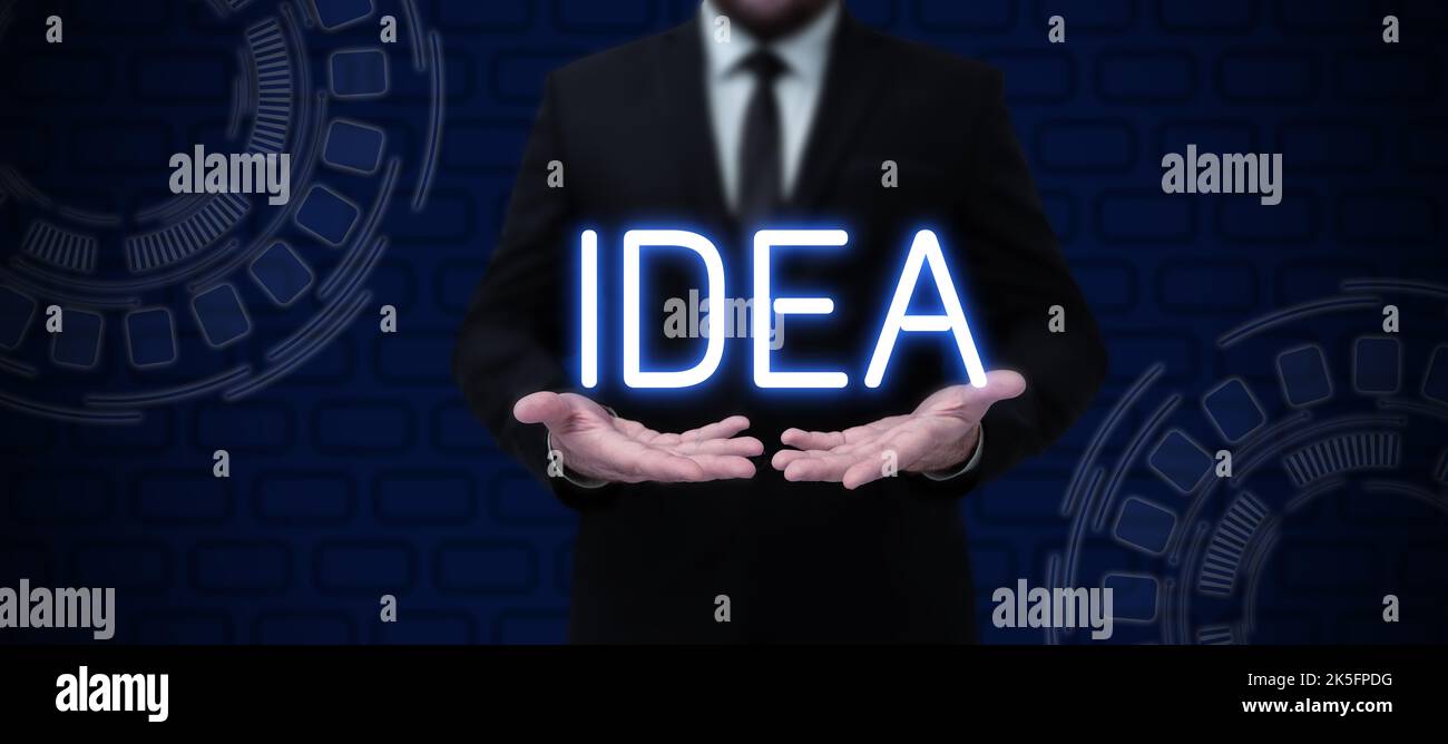 Handwriting text Idea. Business overview impression that tries to ...